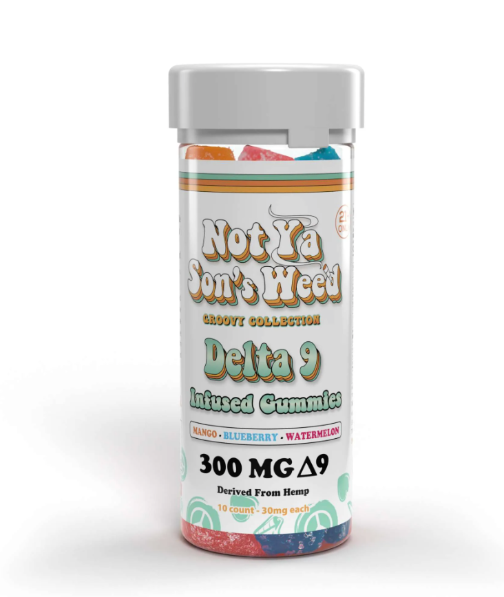 Not Ya Son’s Weed Gummies D9 300mg | Blue Flowers