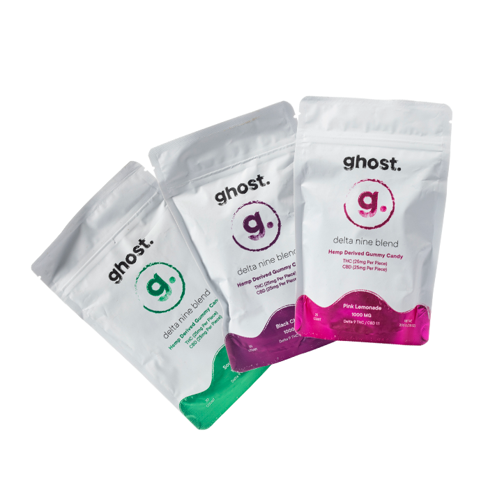 Ghost Delta 9 + CBD 1:1 Gummies | Blue Flowers