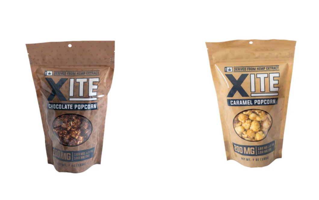 Xite Edibles Popcorn D9 + CBD | Blue Flowers