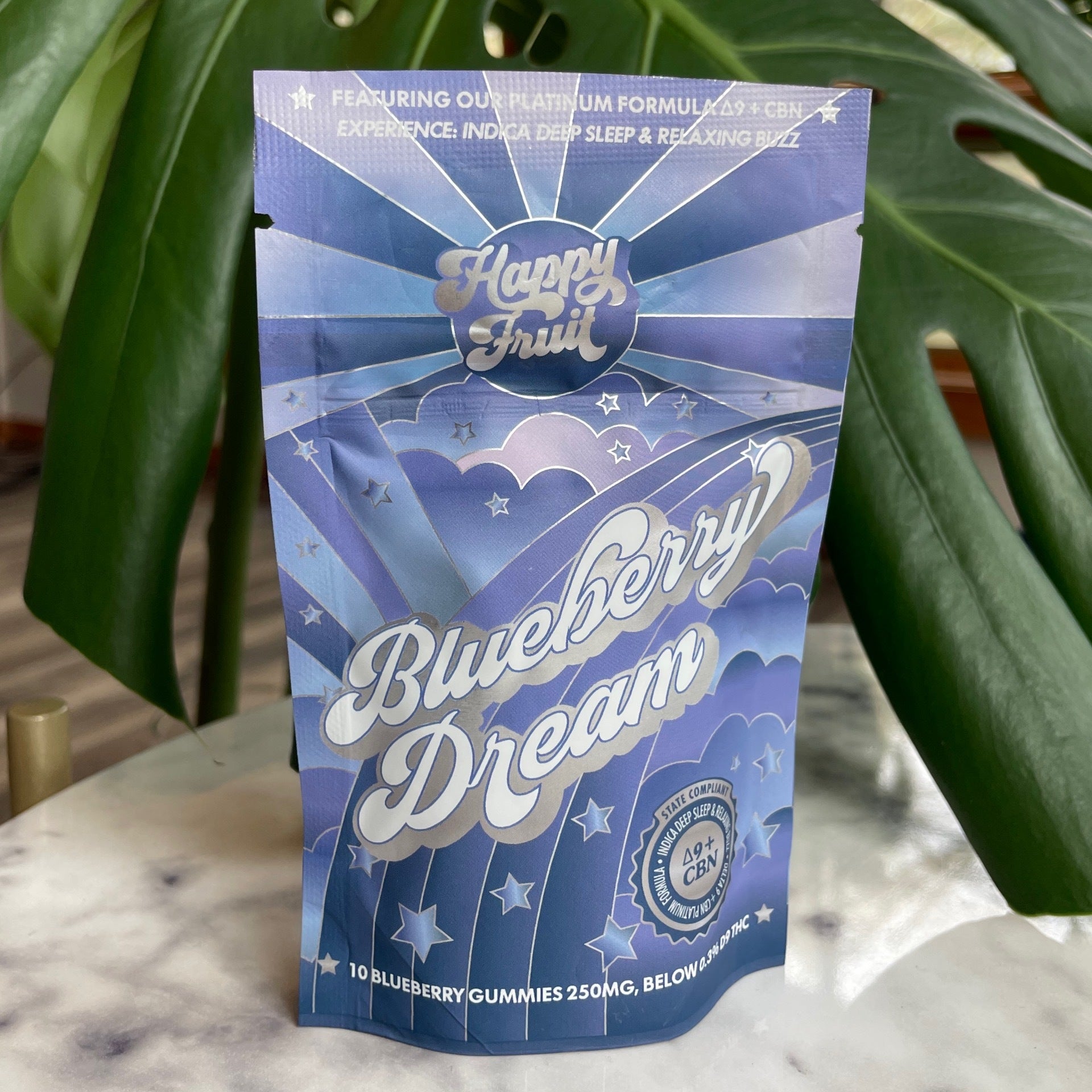 Happy Fruit Gummies Blueberry Dream CBN + D9 | Blue Flowers Happy Fruit Gummies Blueberry Dream CBN + D9 | Blue Flowers